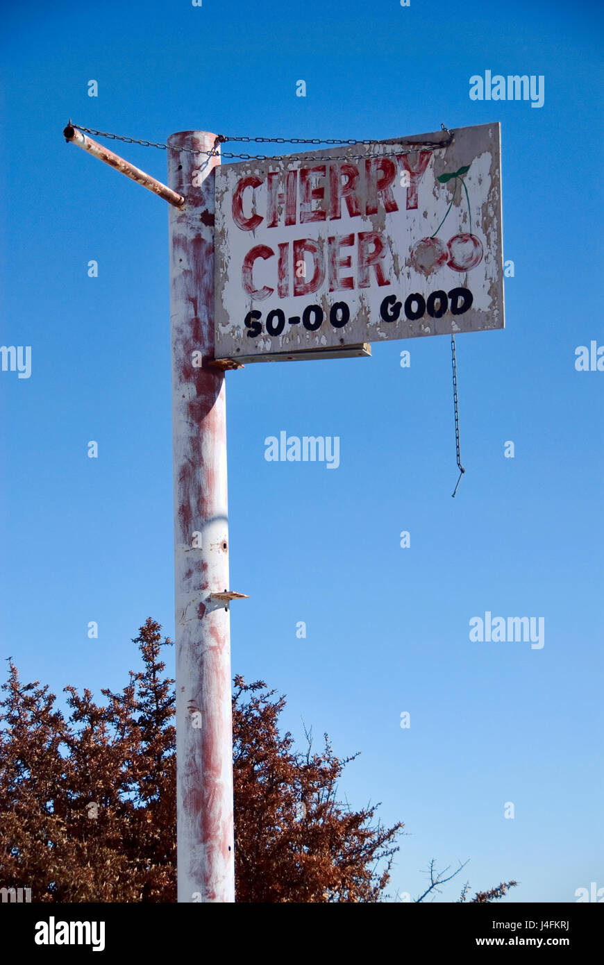 Cherry Cider Vintage Sign Stock Photo - Alamy