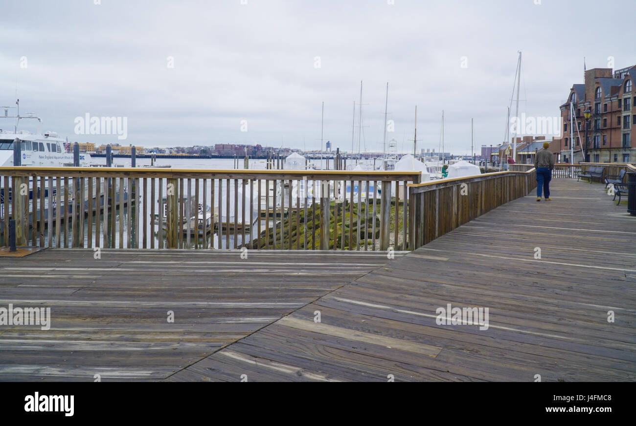 Boston Harborwalk at North End - BOSTON , MASSACHUSETTS Stock Photo - Alamy