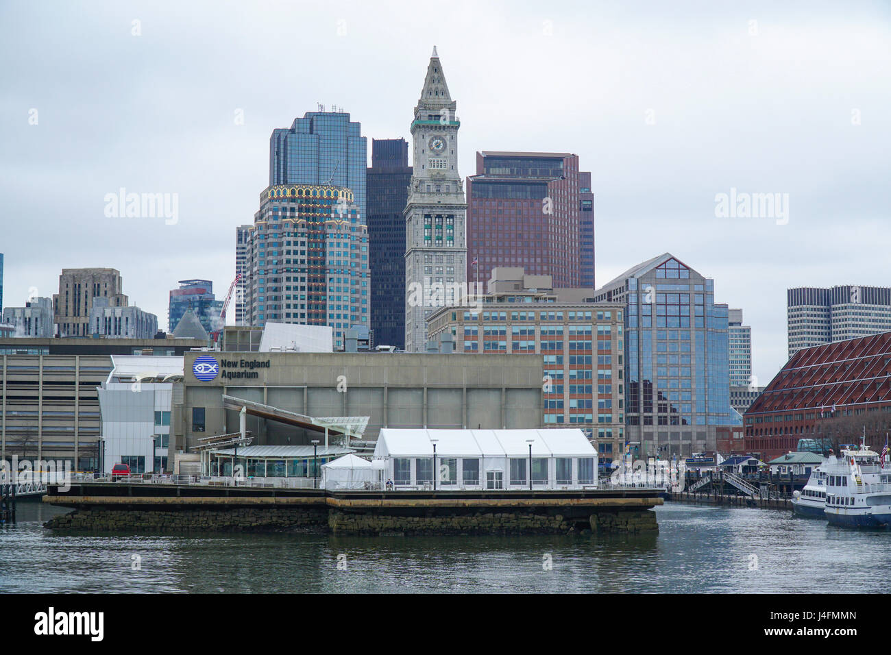 Skyline of Boston - view from Boston Harbor - BOSTON , MASSACHUSETTS ...