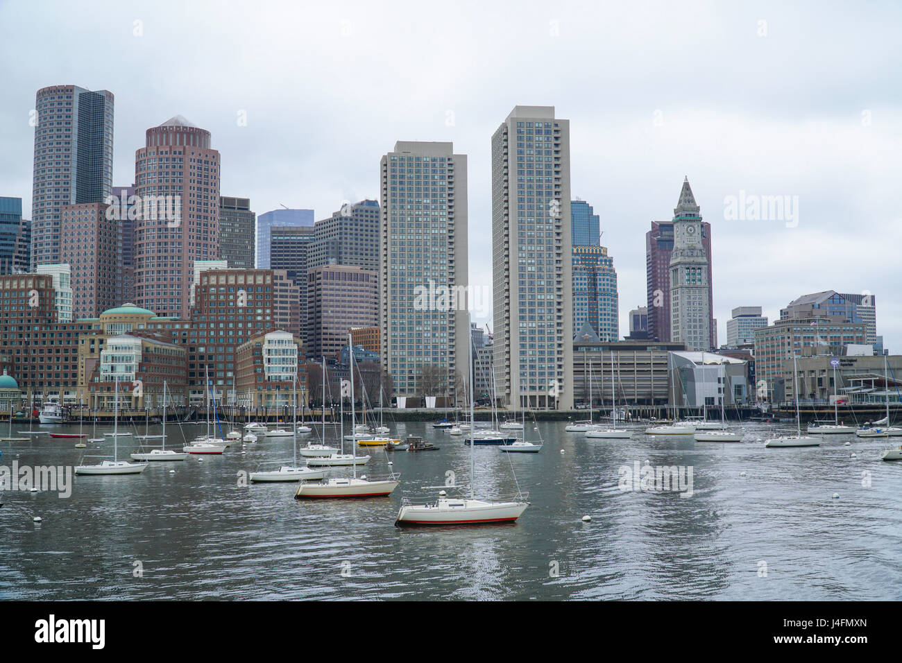 Skyline of Boston - view from Boston Harbor - BOSTON , MASSACHUSETTS ...