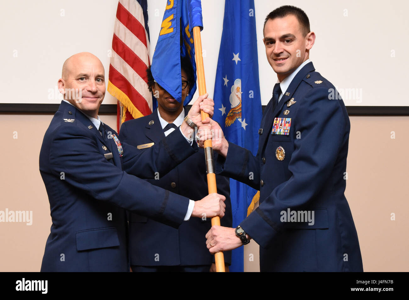 Col. David Condit, 403rd Operations Group commander, passes the 815th ...