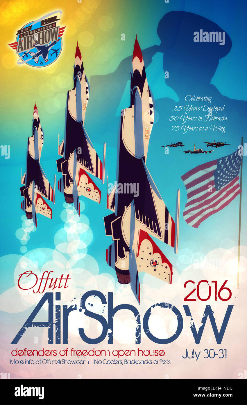 A promotional poster for the 2016 Offutt Air Force Base Defenders of ...