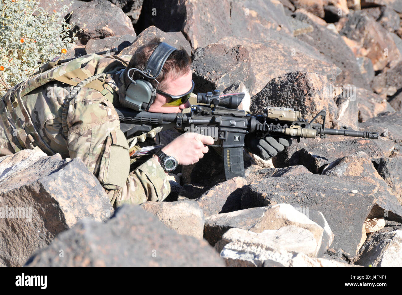 U.S. Air Force Tactical Air Control Party Airman with the 181st ...
