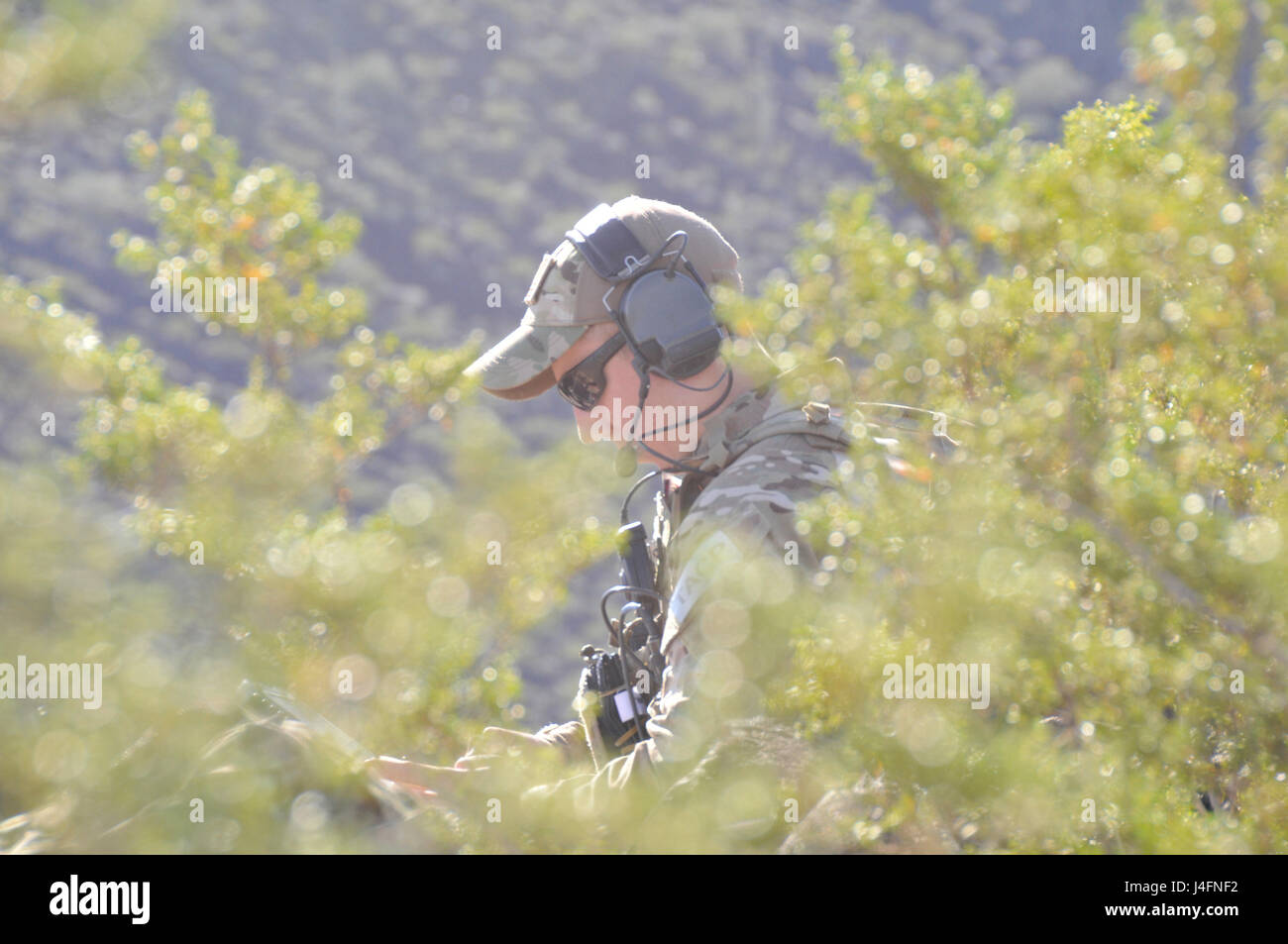 U.S. Air Force Tactical Air Control Party Airman with the 181st ...