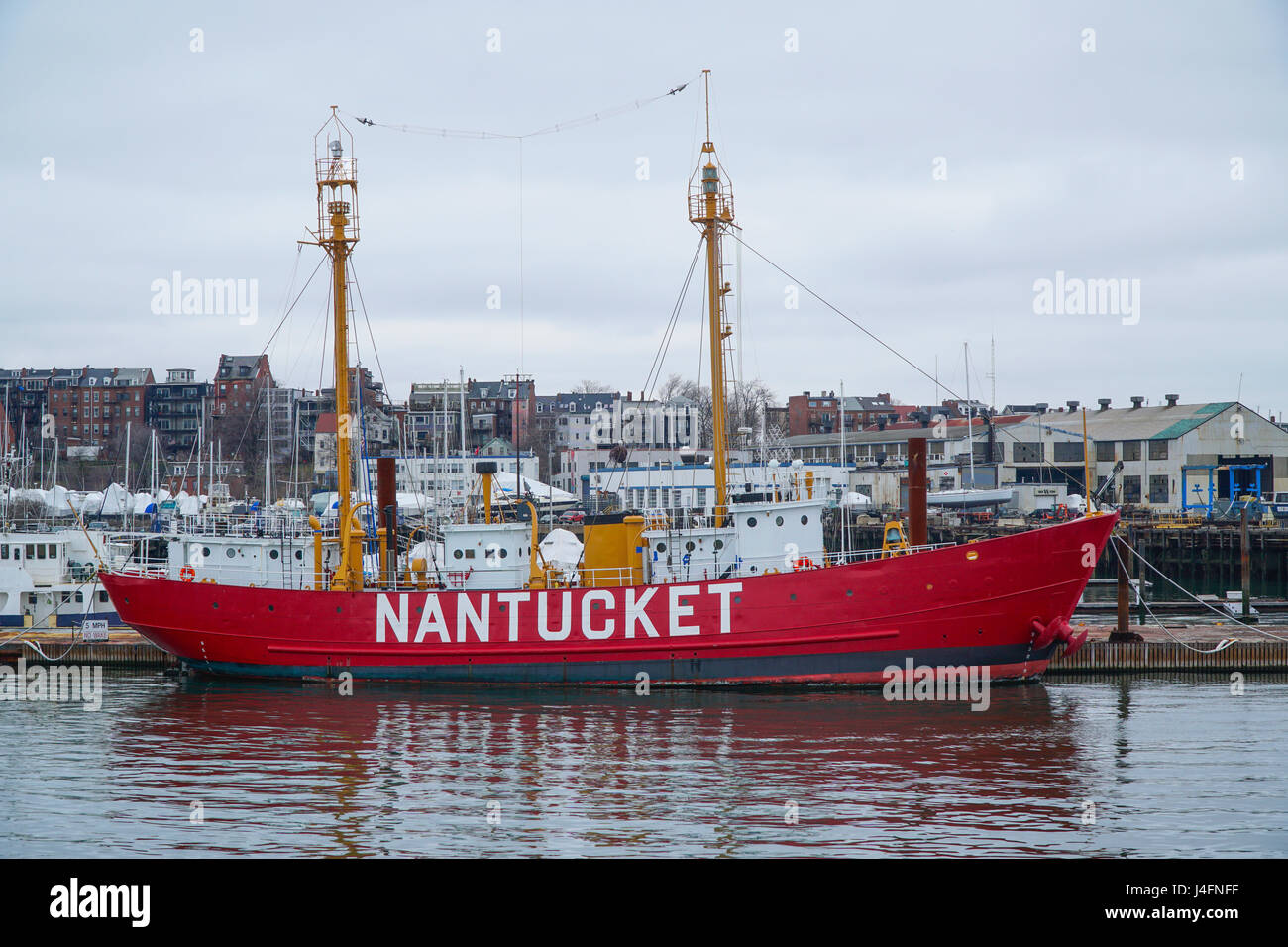 Nantucket Vessel at Boston Harbor - BOSTON , MASSACHUSETTS Stock Photo ...