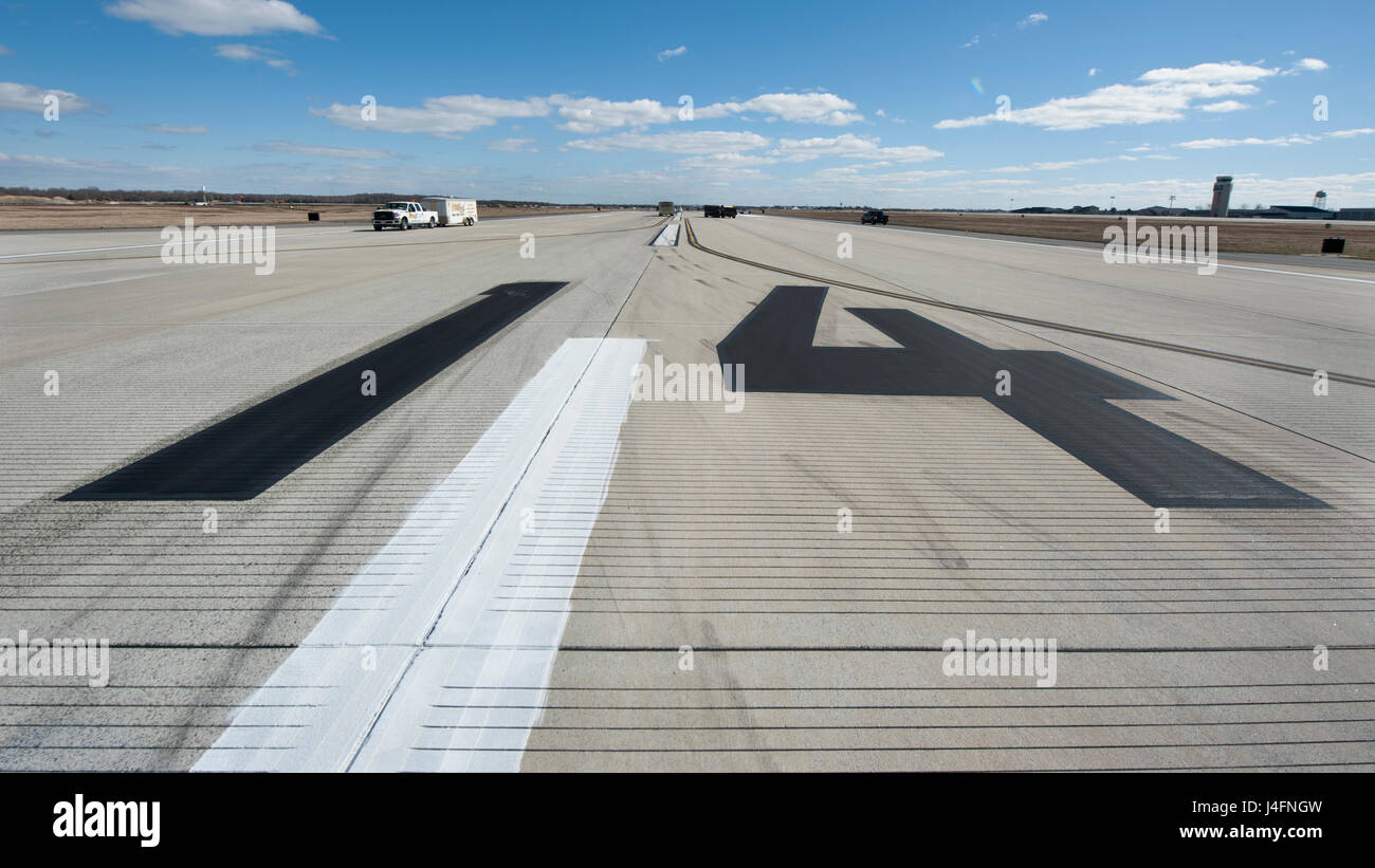 Runway 14-32 at Dover Air Force Base, Delaware, has its markings ...
