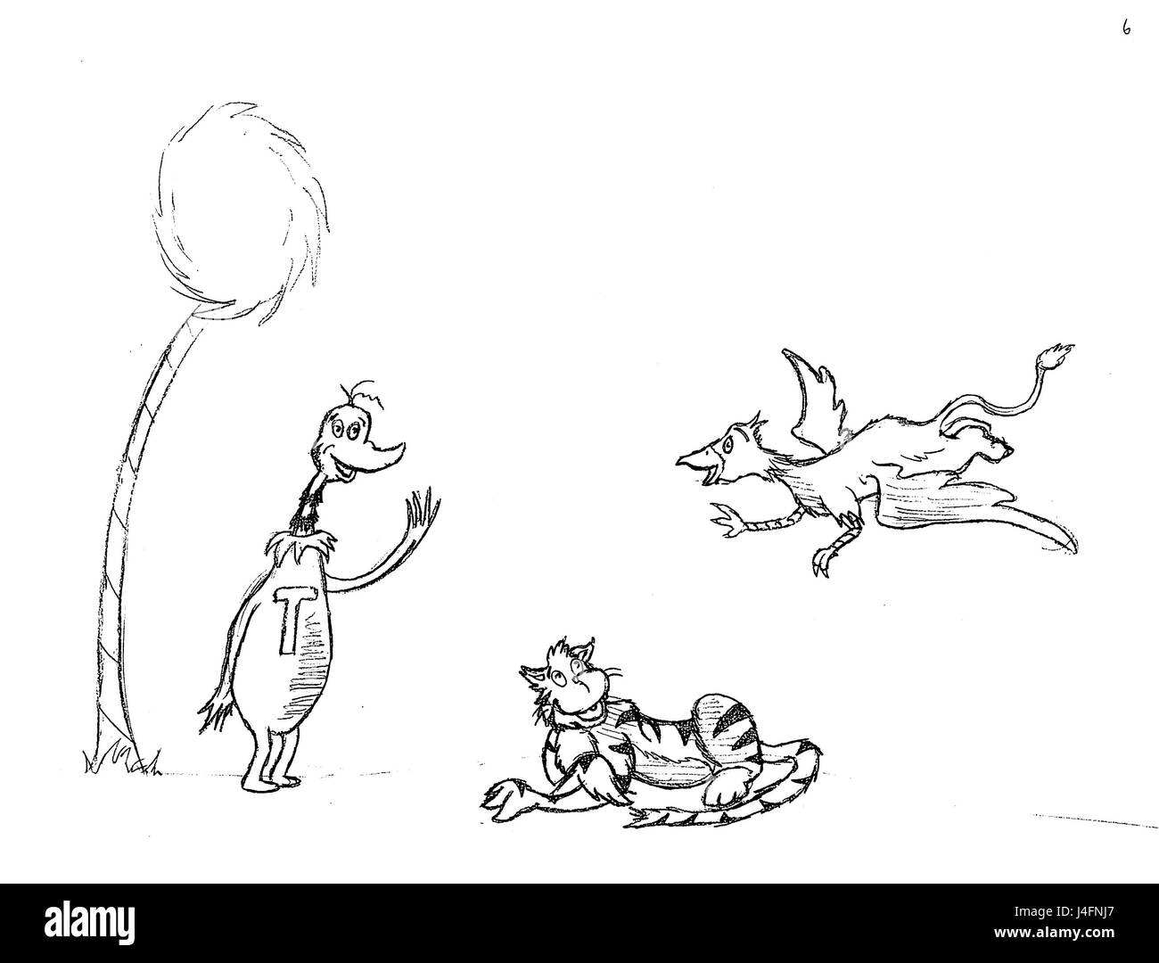 Dr Seuss Characters Pictures Black And White