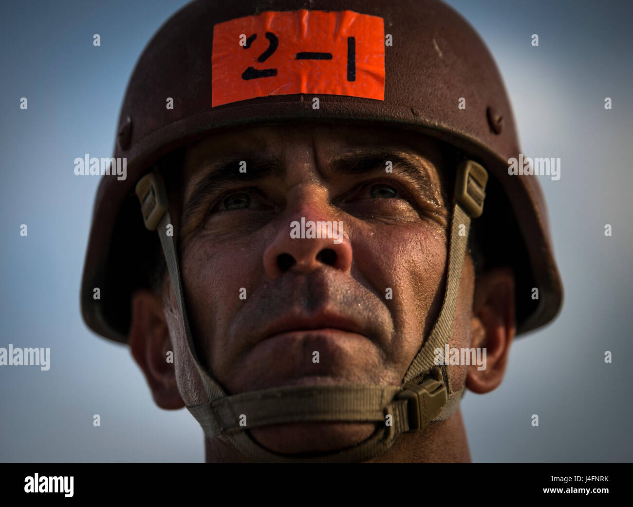 A Tactical Air Control Party trainee, hawk flight 16-006, finishes an ...