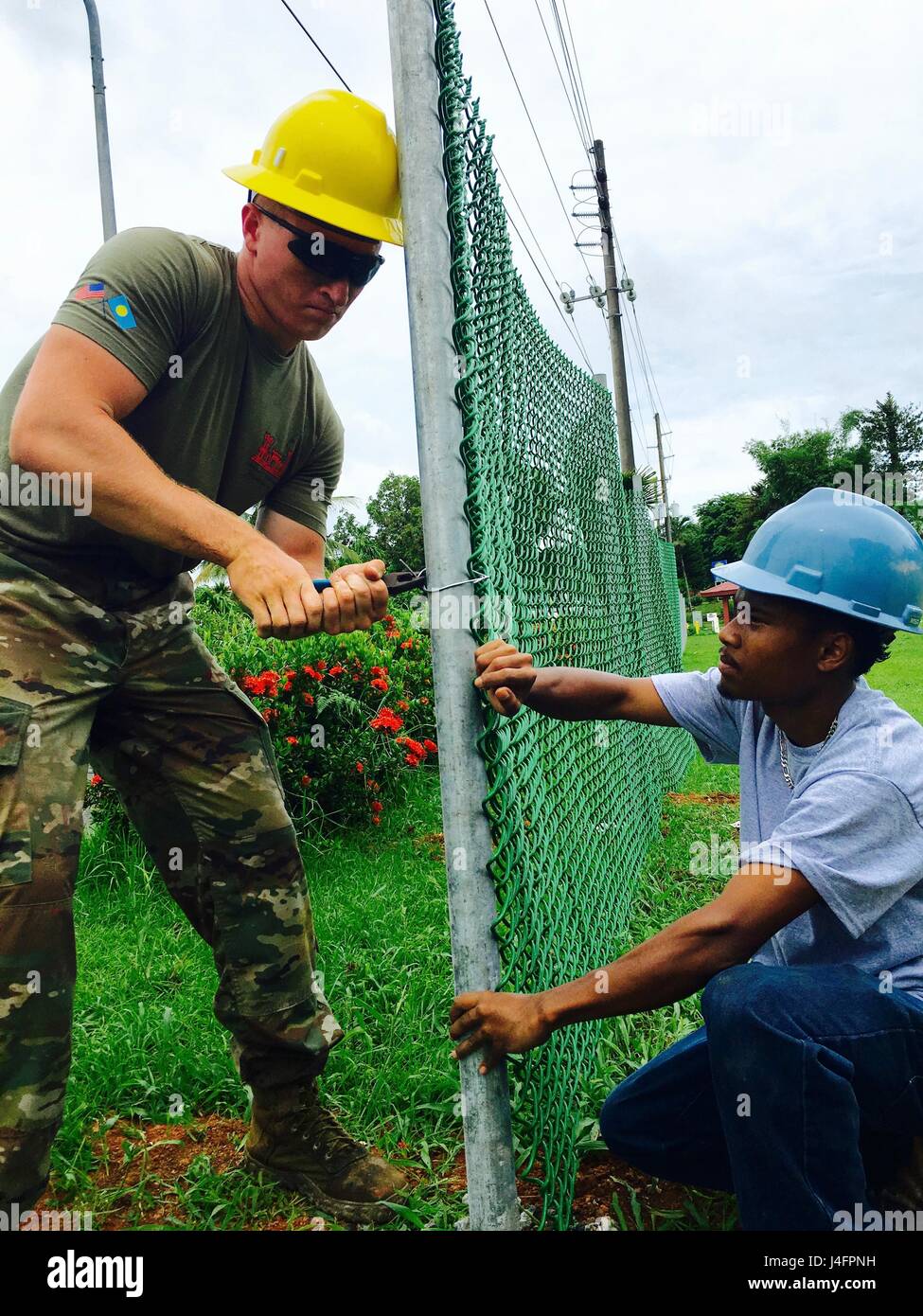 (Koror, Republic of Palau) - U.S. Army soldier Spec. Daniel Roberts, a ...