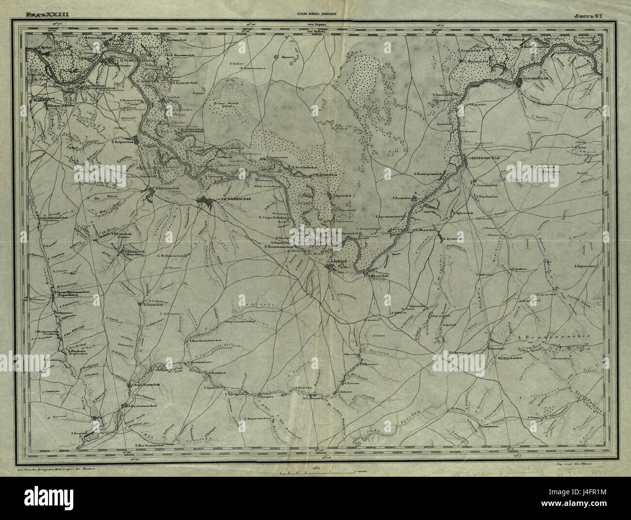 Shubert map R23L21 Stock Photo - Alamy