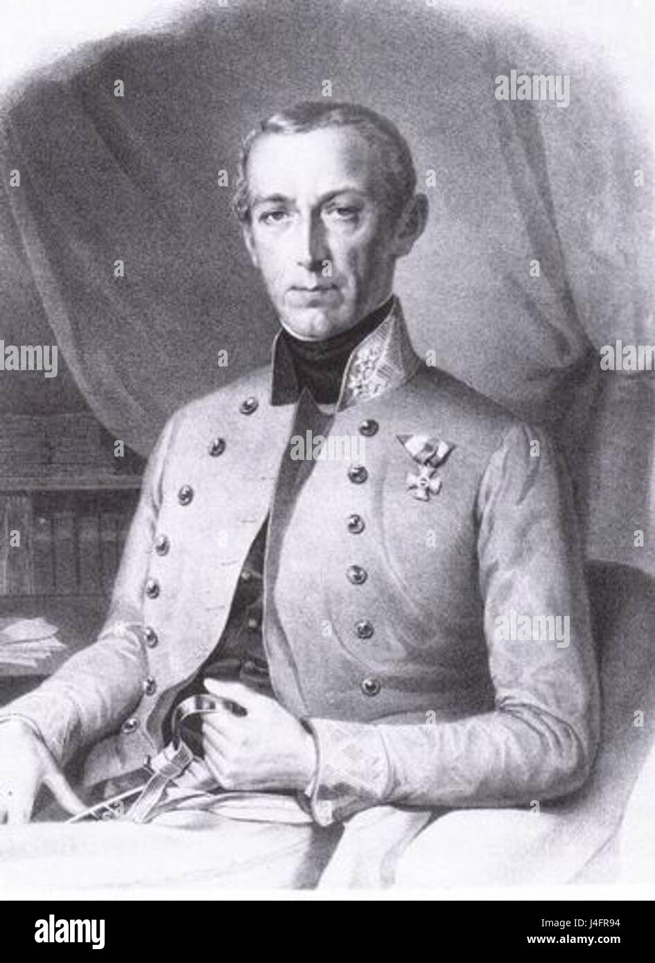 Schwarzenberg Felix 1800 1852 PMAustria litho1840 Stock Photo - Alamy