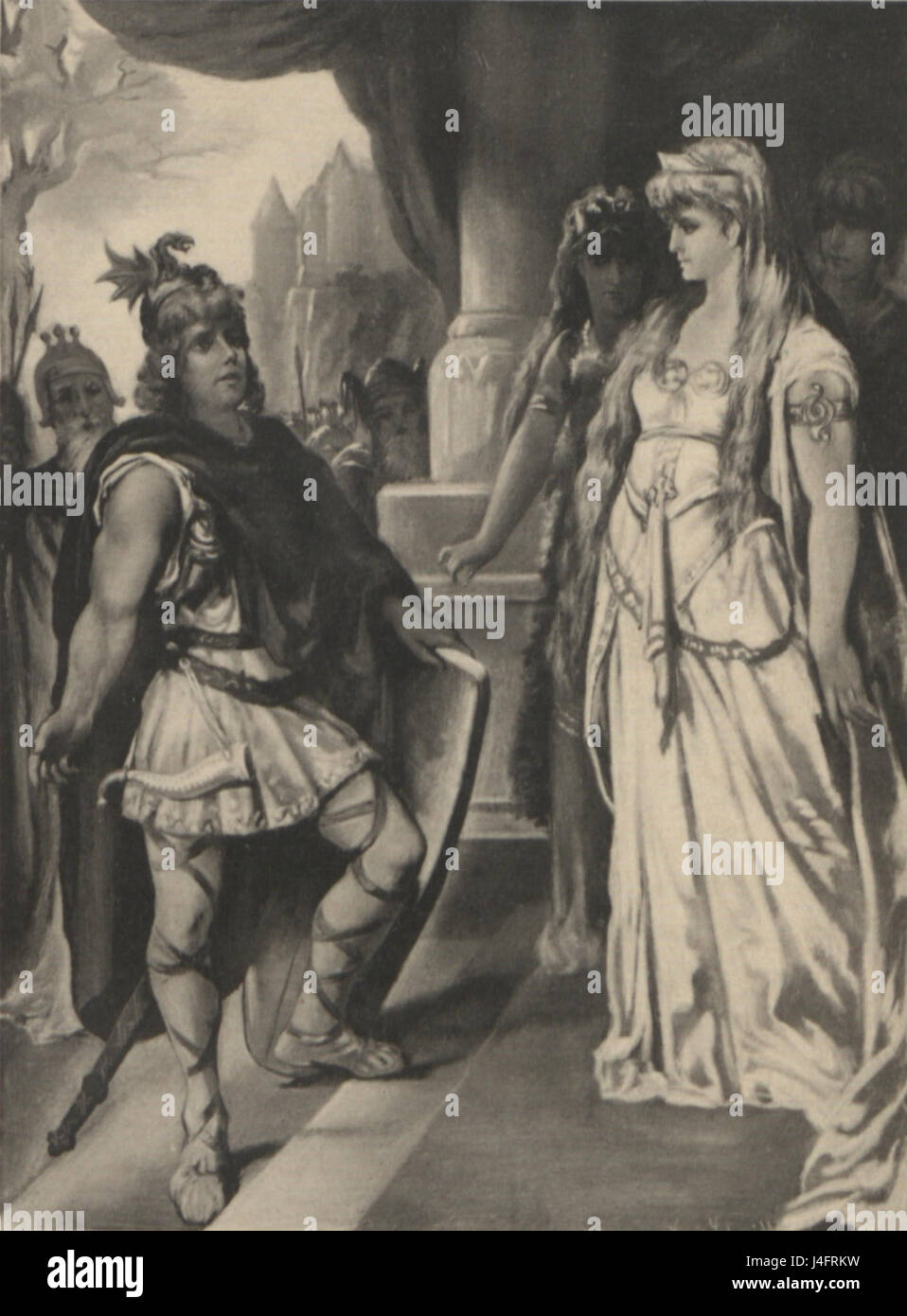 Siegfried und Kriemhilde are central characters in the Germanic legend ...