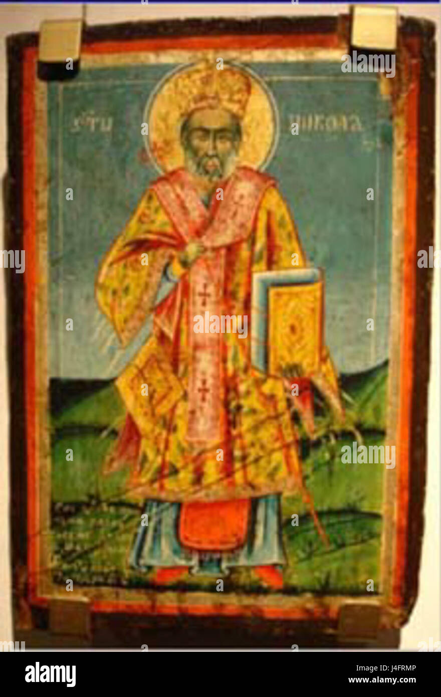 St Nicholas Zhivine 19 Century Icon Stock Photo - Alamy