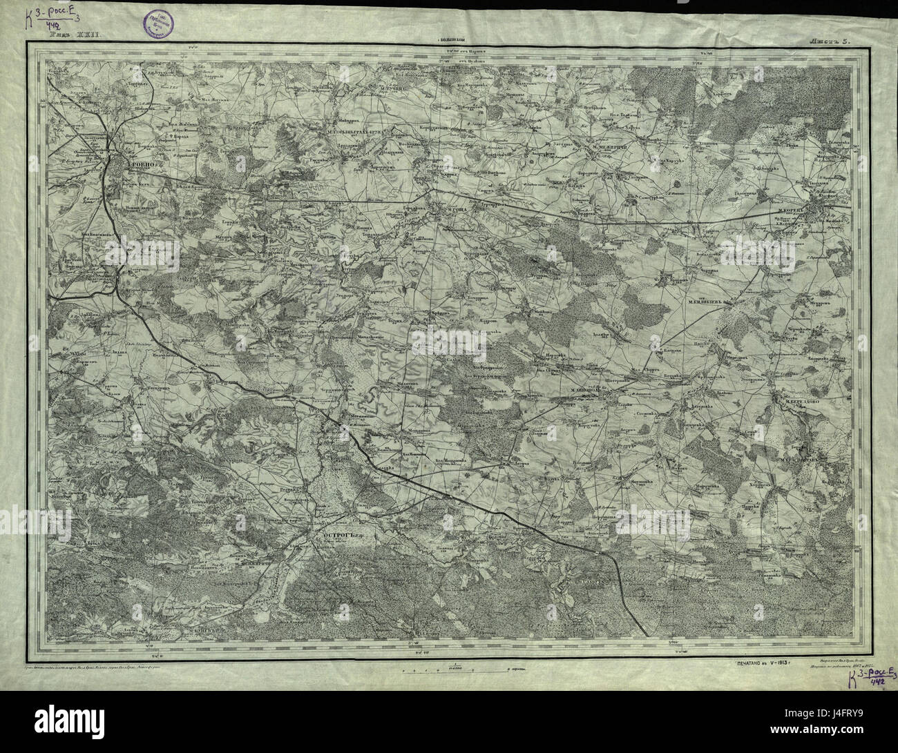 Shubert map R22L05 Stock Photo - Alamy
