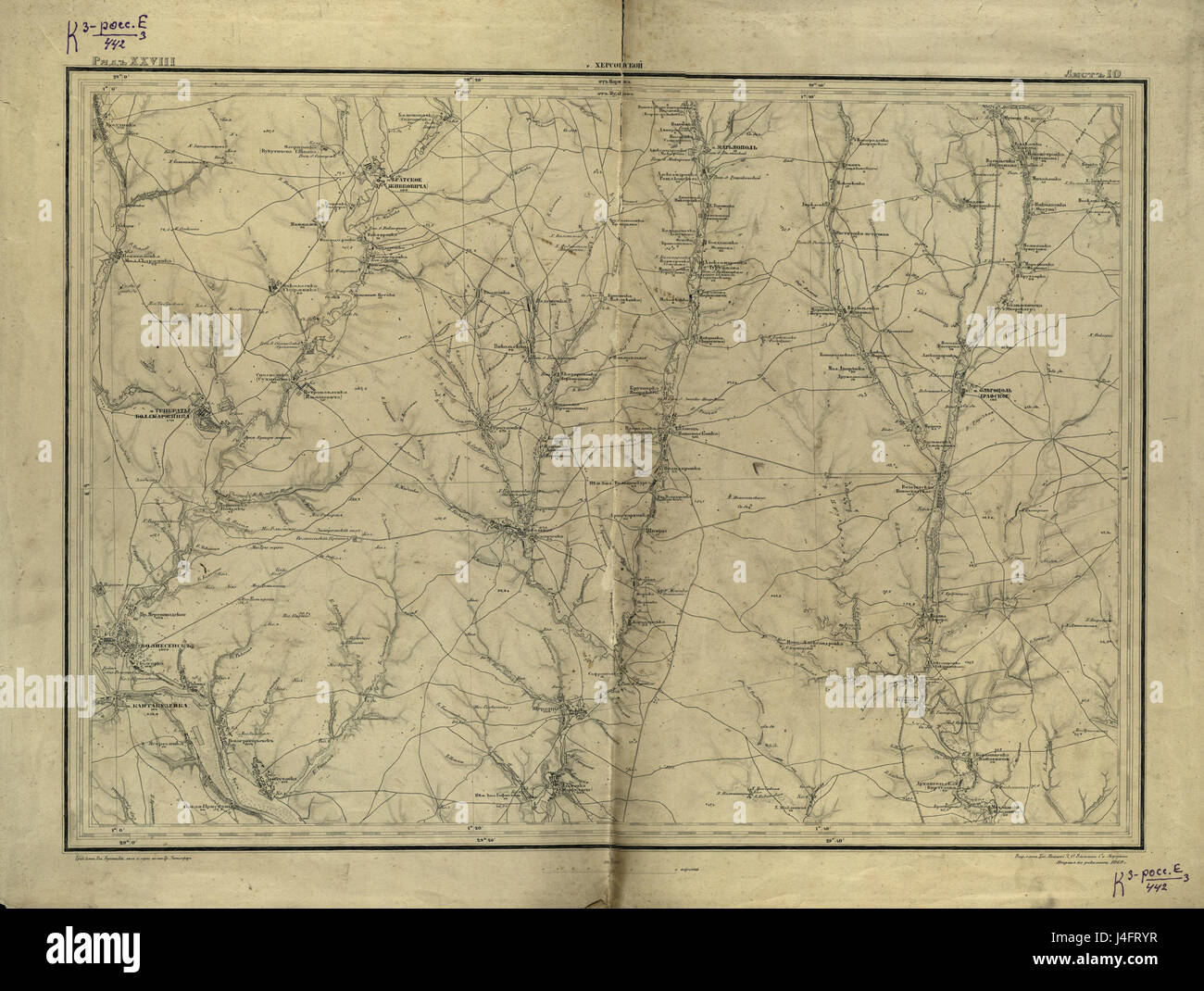 Shubert map R28L10 Stock Photo - Alamy
