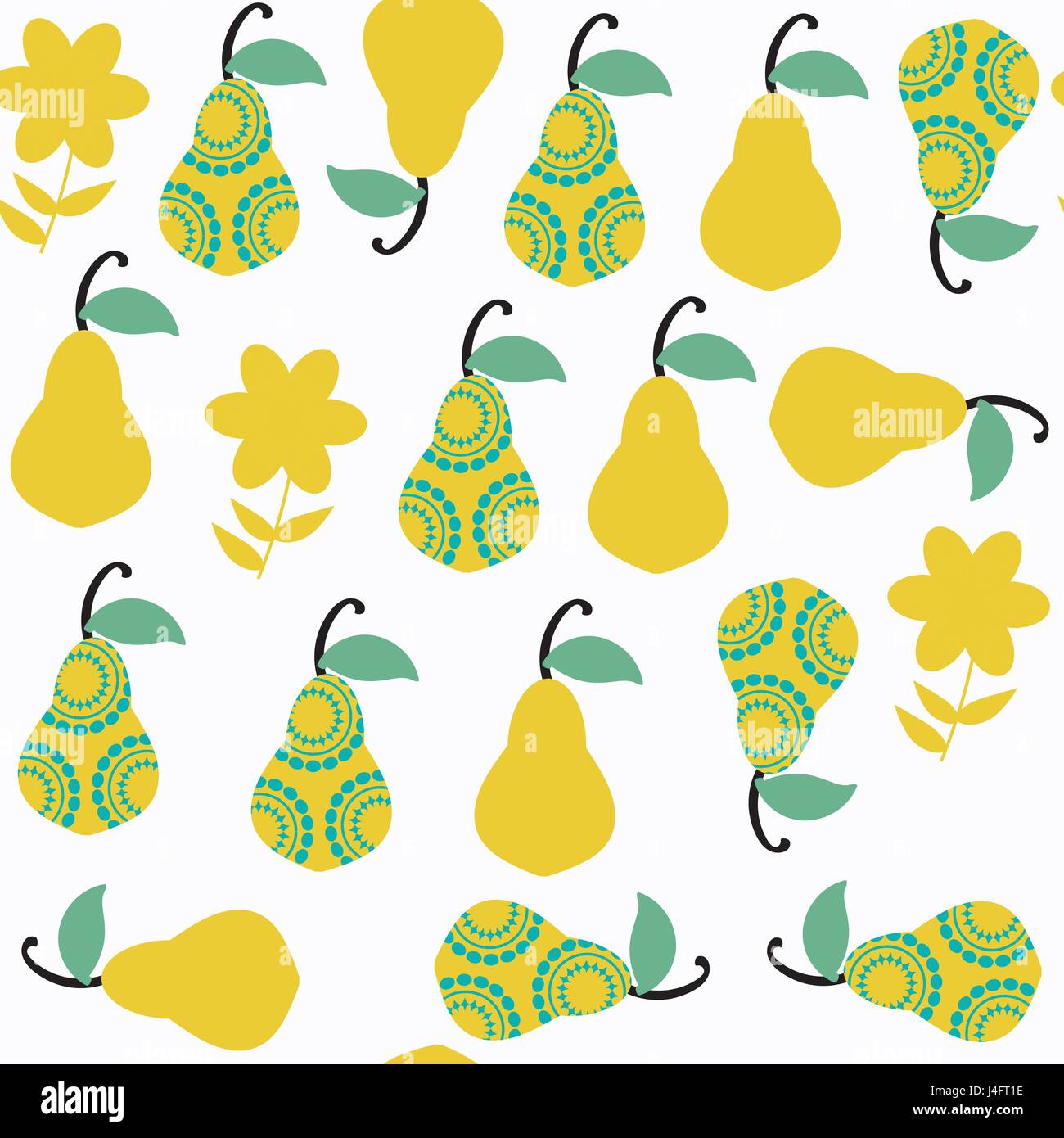 Pear seamless pattern. It is located in swatch menu, vector image Stock ...