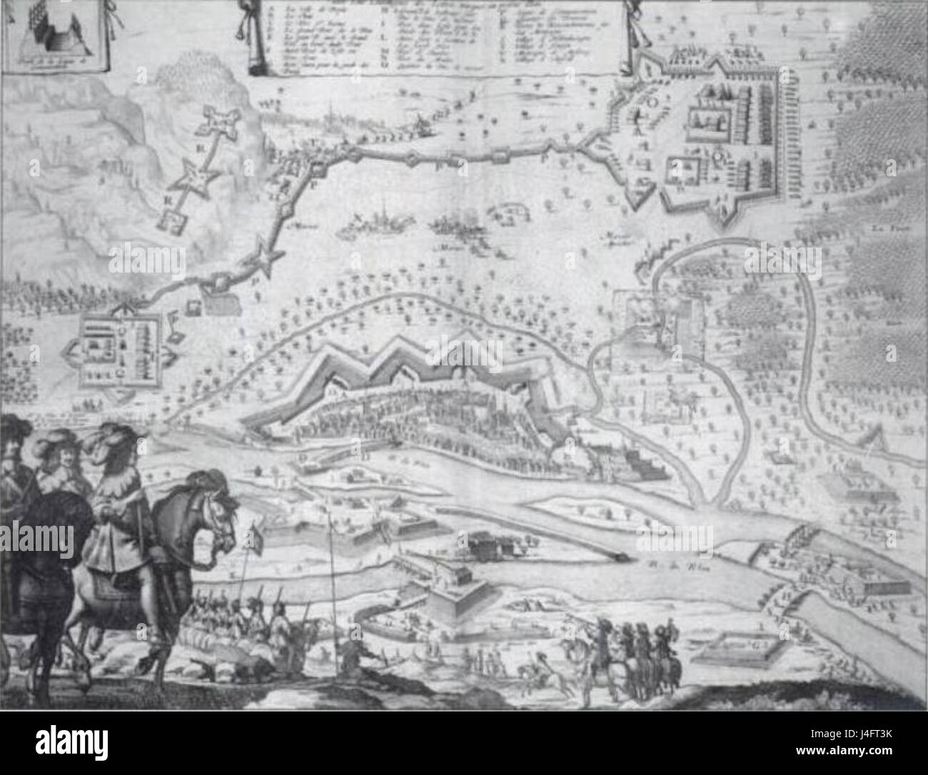 Siege of Breisach map Stock Photo - Alamy