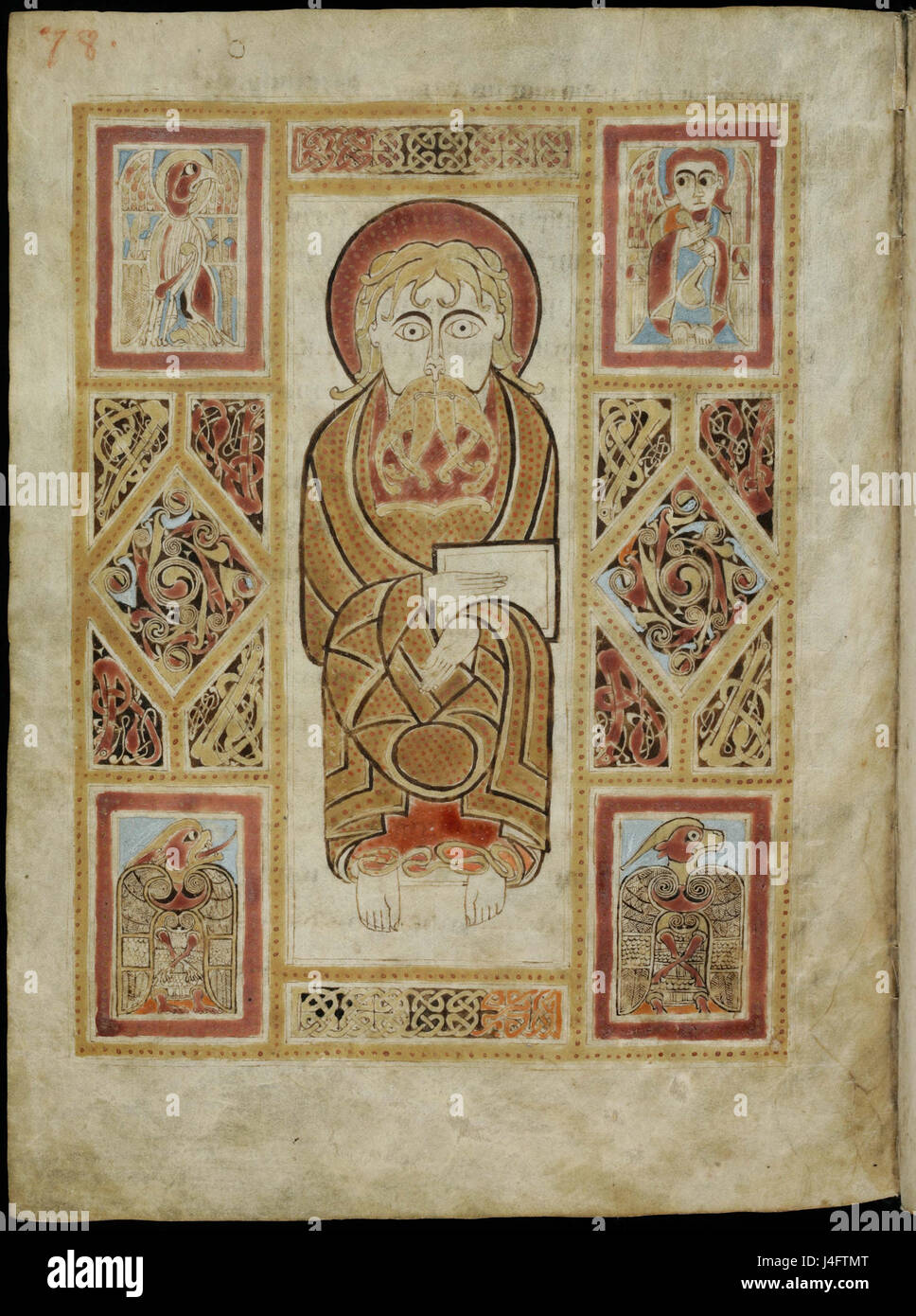The St. Gall Gospels, Cod. Sang. 51, contains a page with an ...