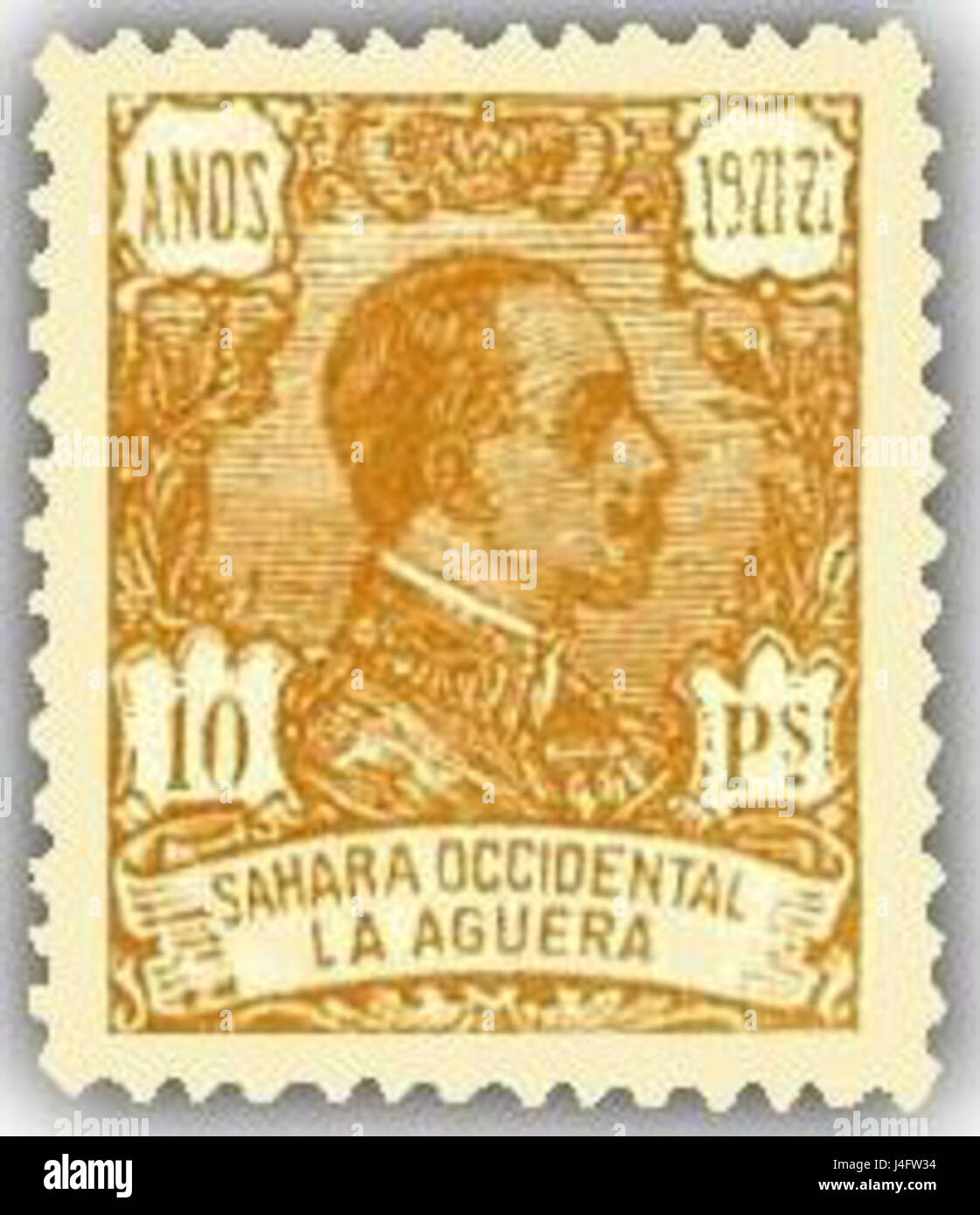 Stamp of La Aguera 10 Ps Stock Photo - Alamy