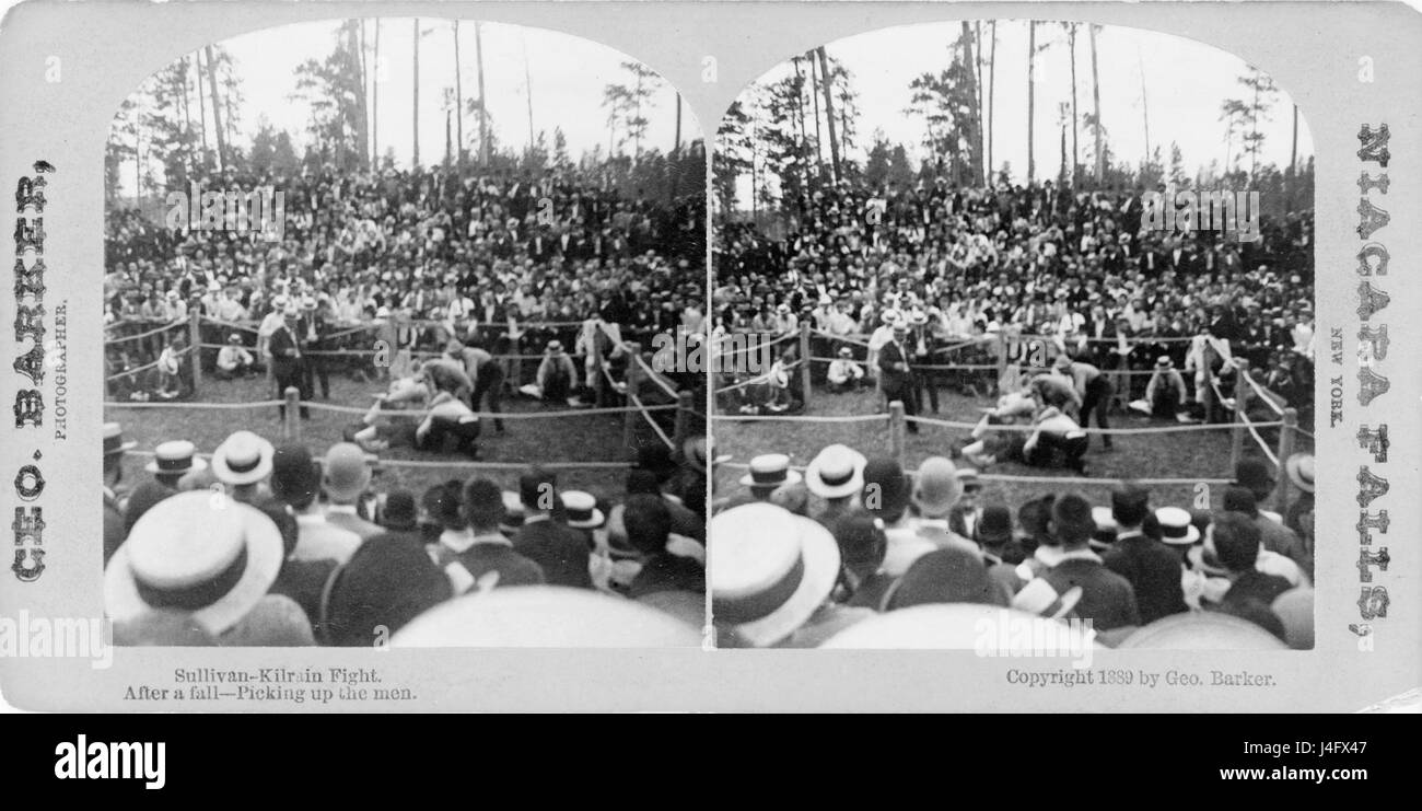 Sullivan Kilrain stereocard 4 Stock Photo - Alamy