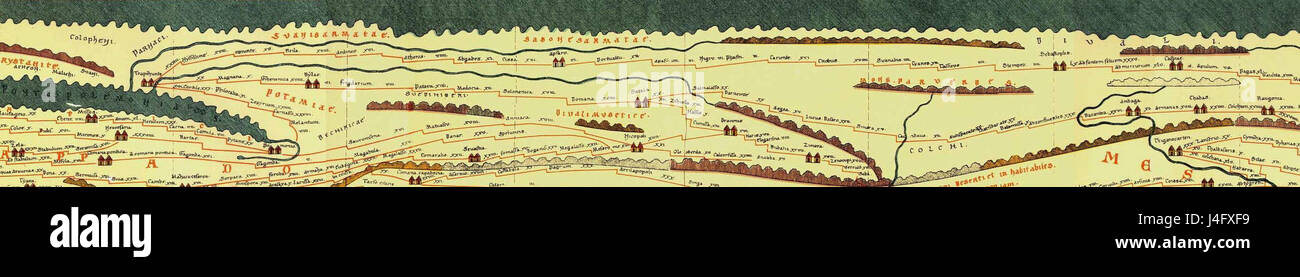 The Tabula Peutingeriana is an ancient Roman map depicting the known ...