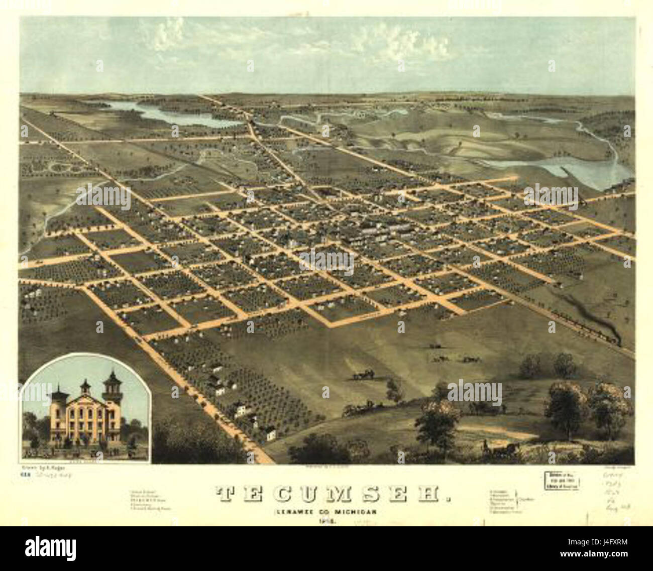 Map of tecumseh hi-res stock photography and images - Alamy