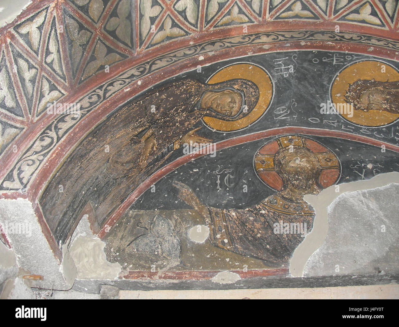 The Skhalta church fresco represents a significant religious or ...
