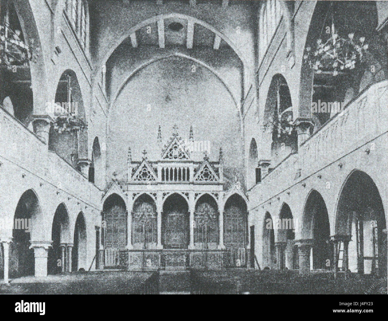 This interior view of the Neudeggergasse Synagogue provides insight ...