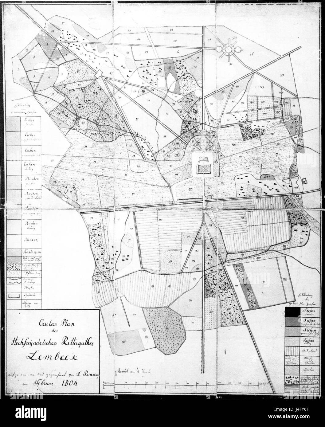 The Schloss Lembeck Plan, created by Reinking in February 1804, is a ...