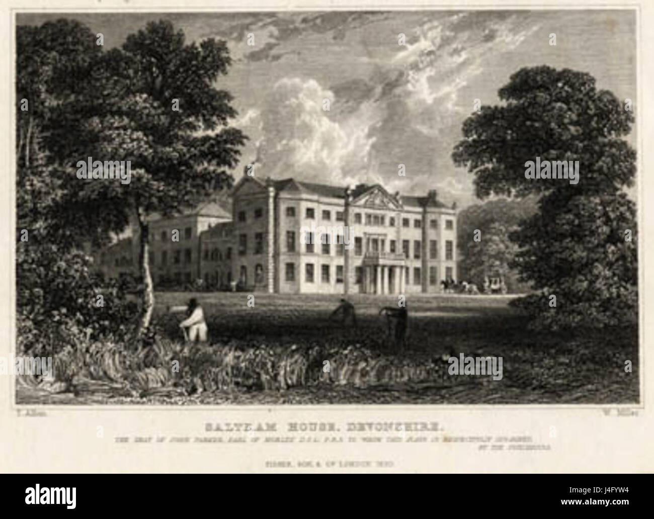 Saltram House, located in Devon, England, is a Georgian mansion dating ...