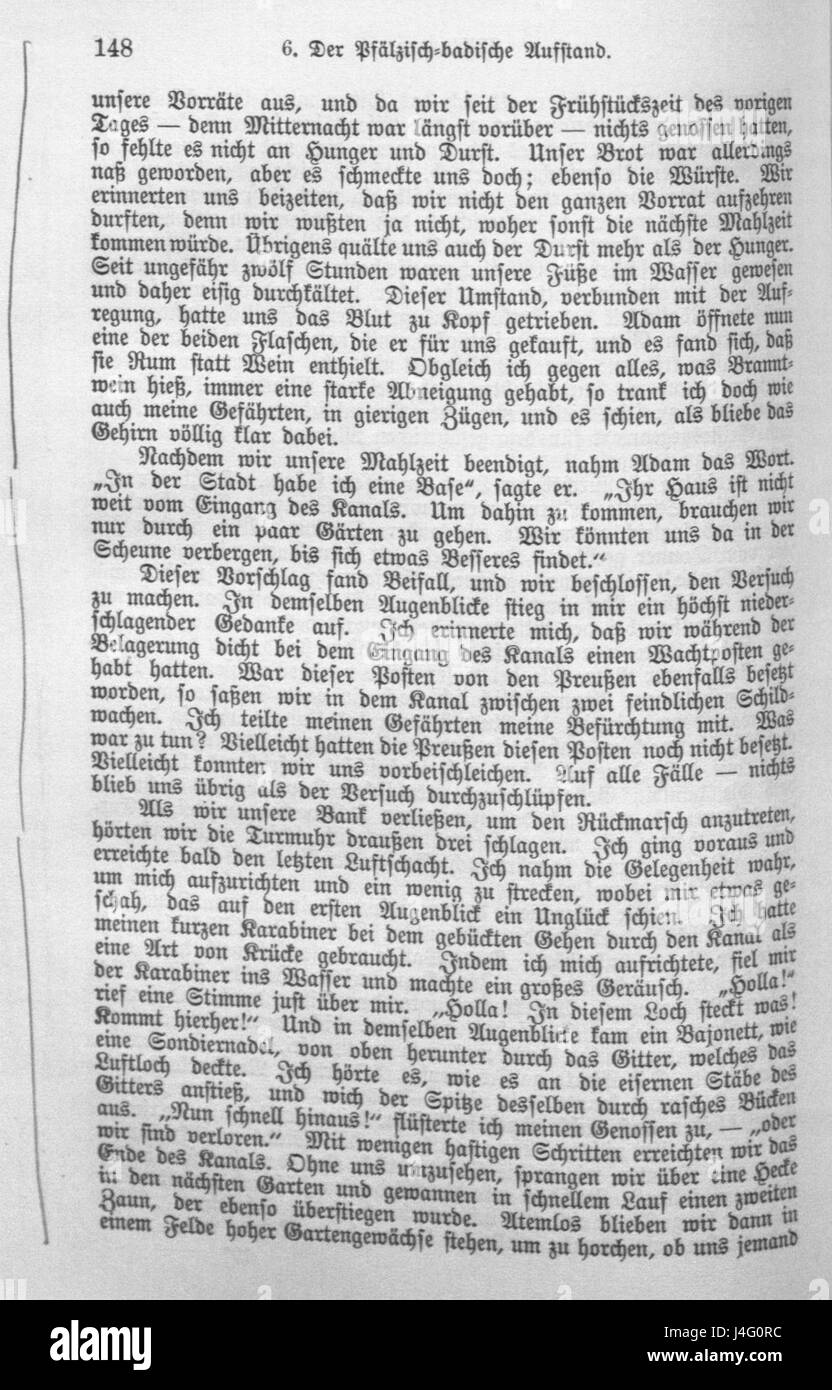 A passage from 'Lebenserinnerungen' (Memoirs) by Carl Schurz, a prominent German-American ...