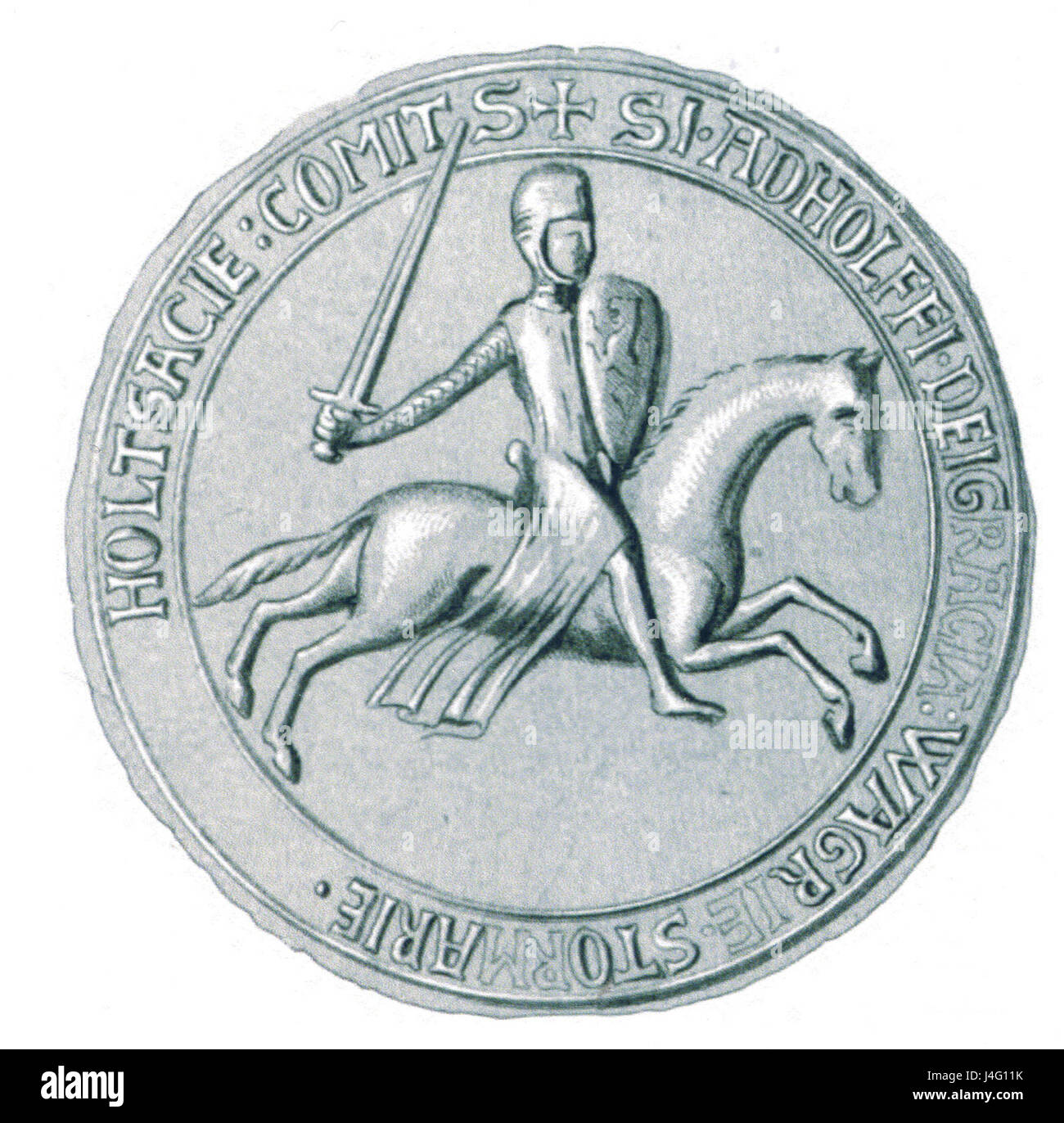 The seal of Adolf IV, ruler of Schauenburg and Holstein, dates back to ...
