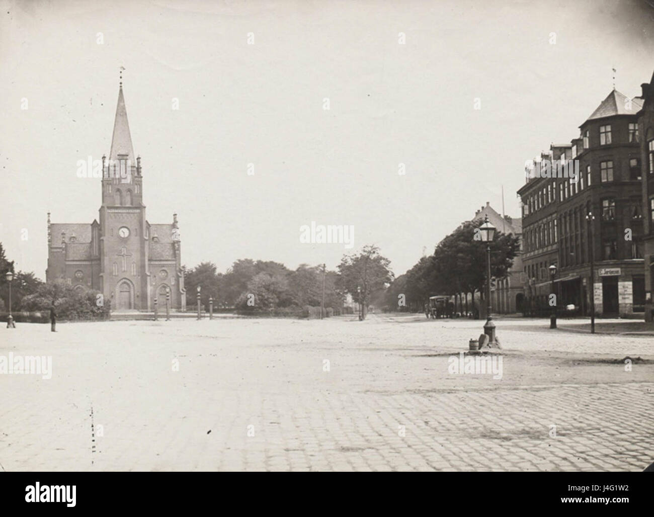 A photograph or illustration from the 1890s depicting Sankt Hans Torv ...