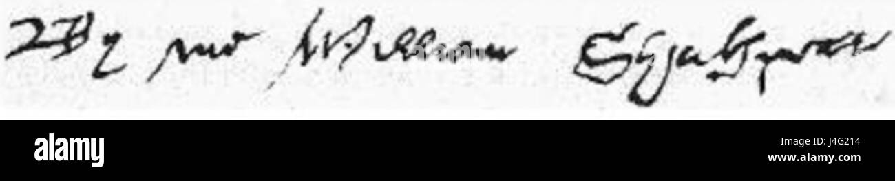 William shakespeare signature hi-res stock photography and images - Alamy