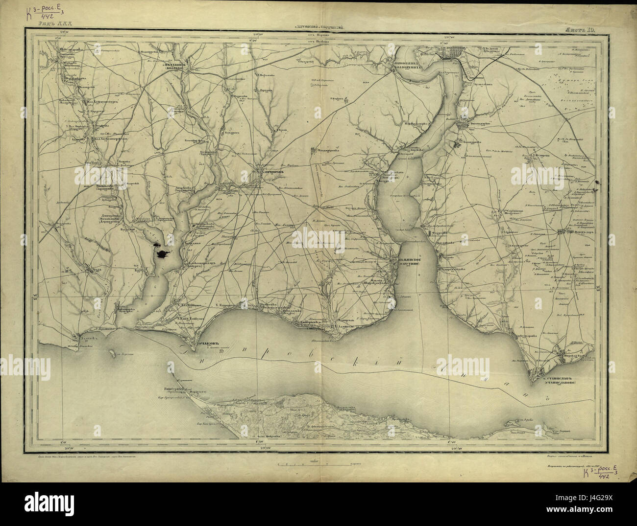 Shubert map R30L10 Stock Photo - Alamy