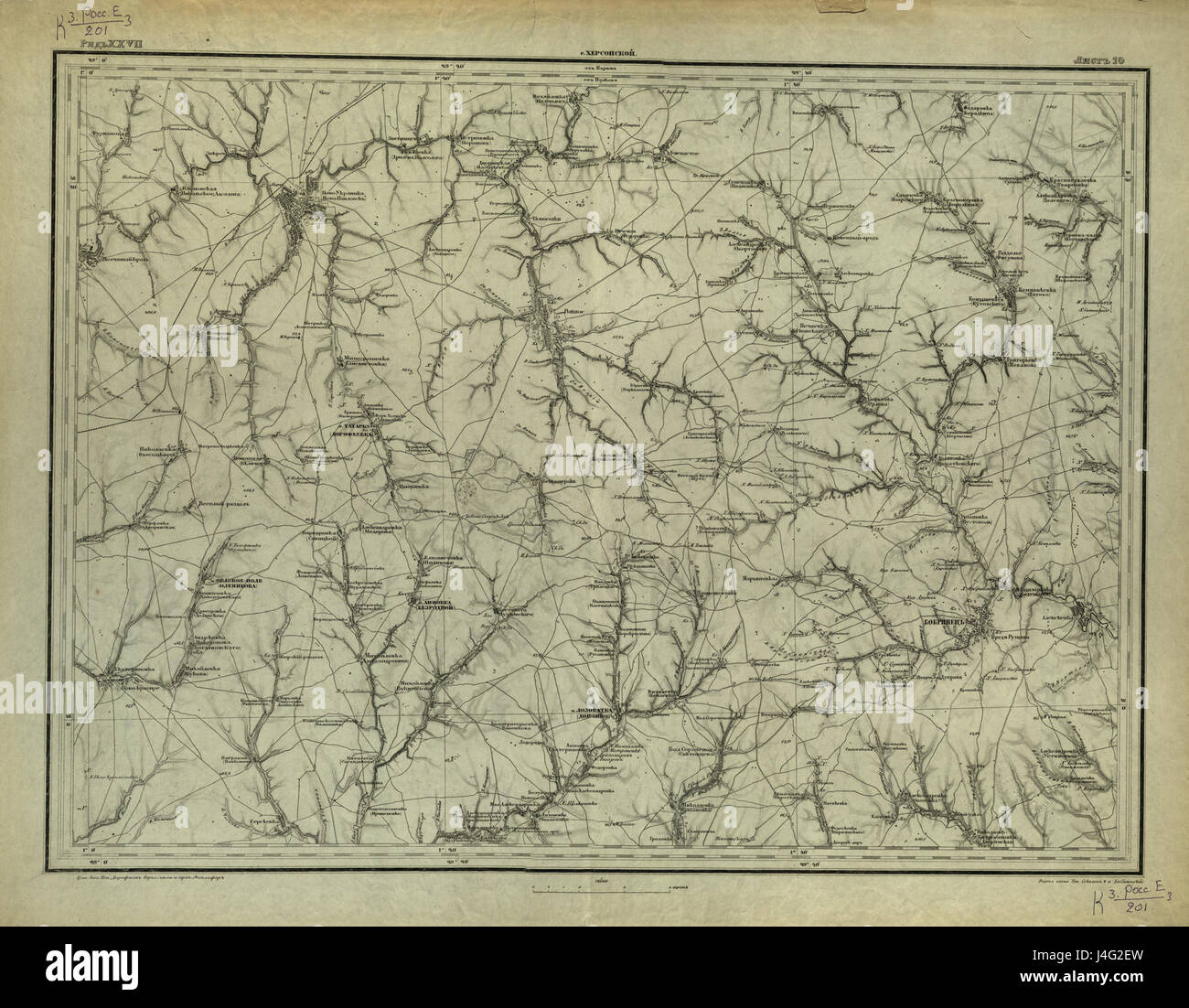 Shubert map R27L10 Stock Photo - Alamy