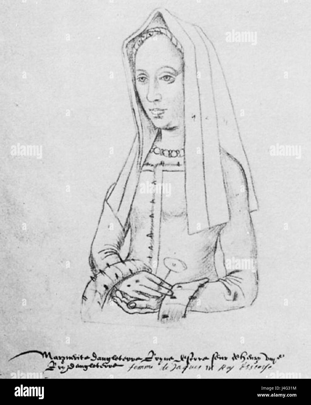 Sketch of Margaret Tudor Stock Photo - Alamy