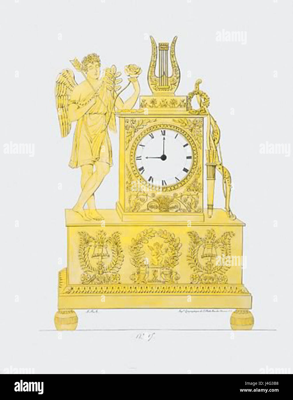 Cupid clock drawing hi-res stock photography and images - Alamy