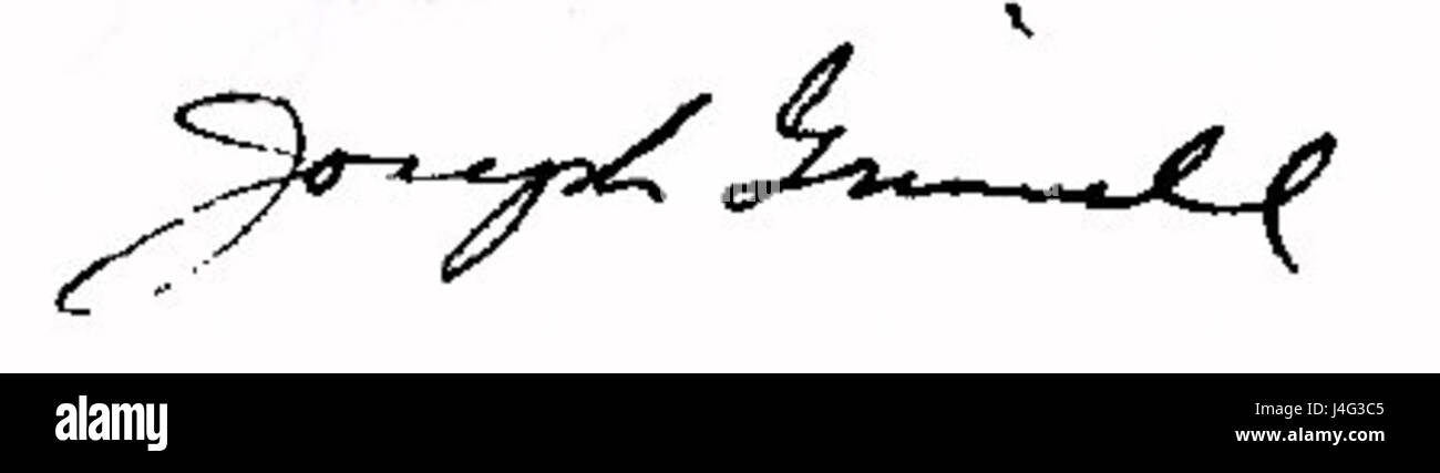 Signature of Joseph Grinnell Stock Photo - Alamy