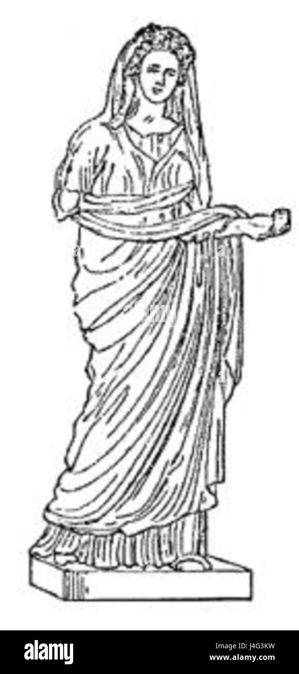 A stola, a traditional garment worn by Roman women, often associated ...