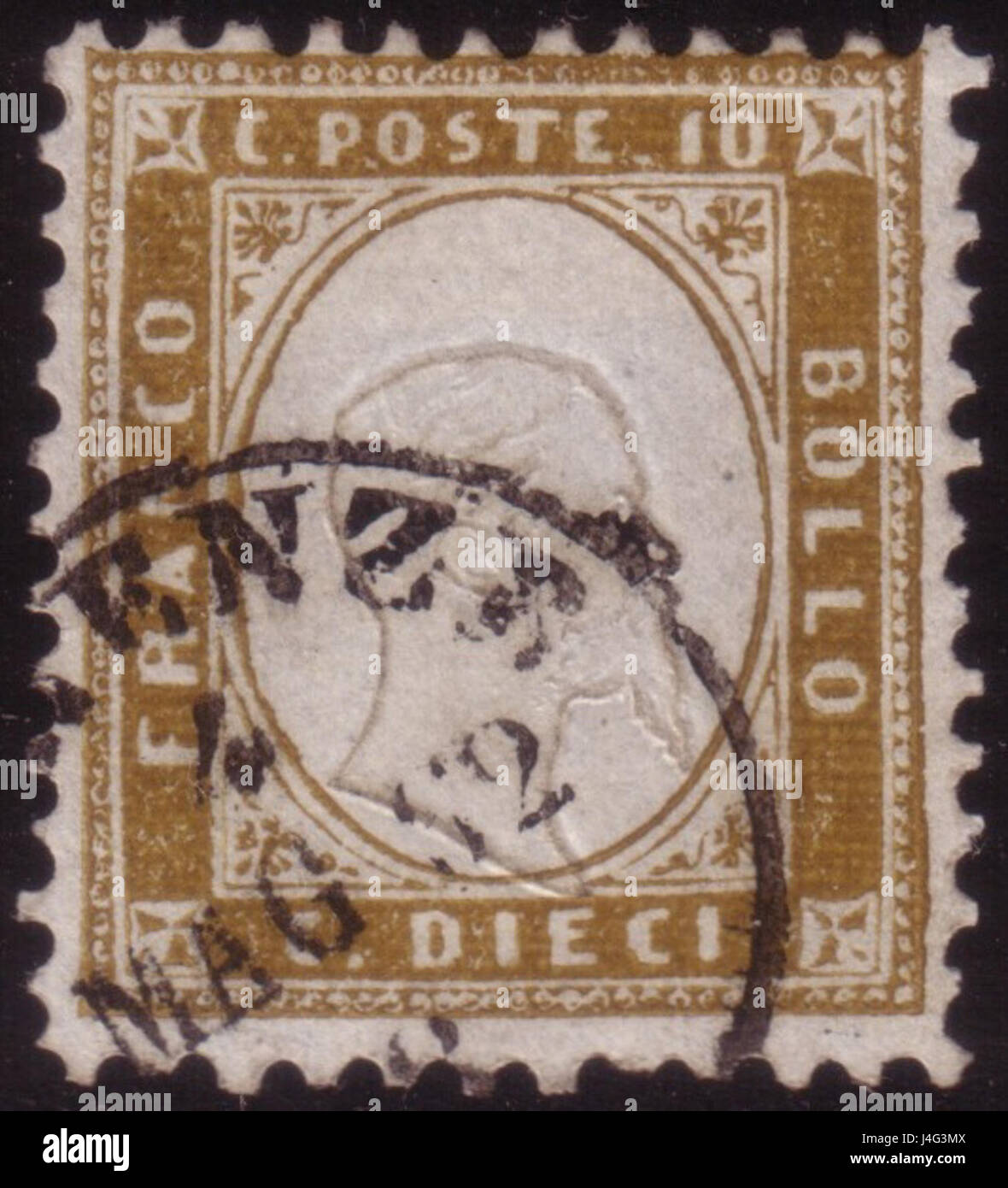 The 1862 stamp from Italy, listed as Michel 91, is a rare postal issue ...