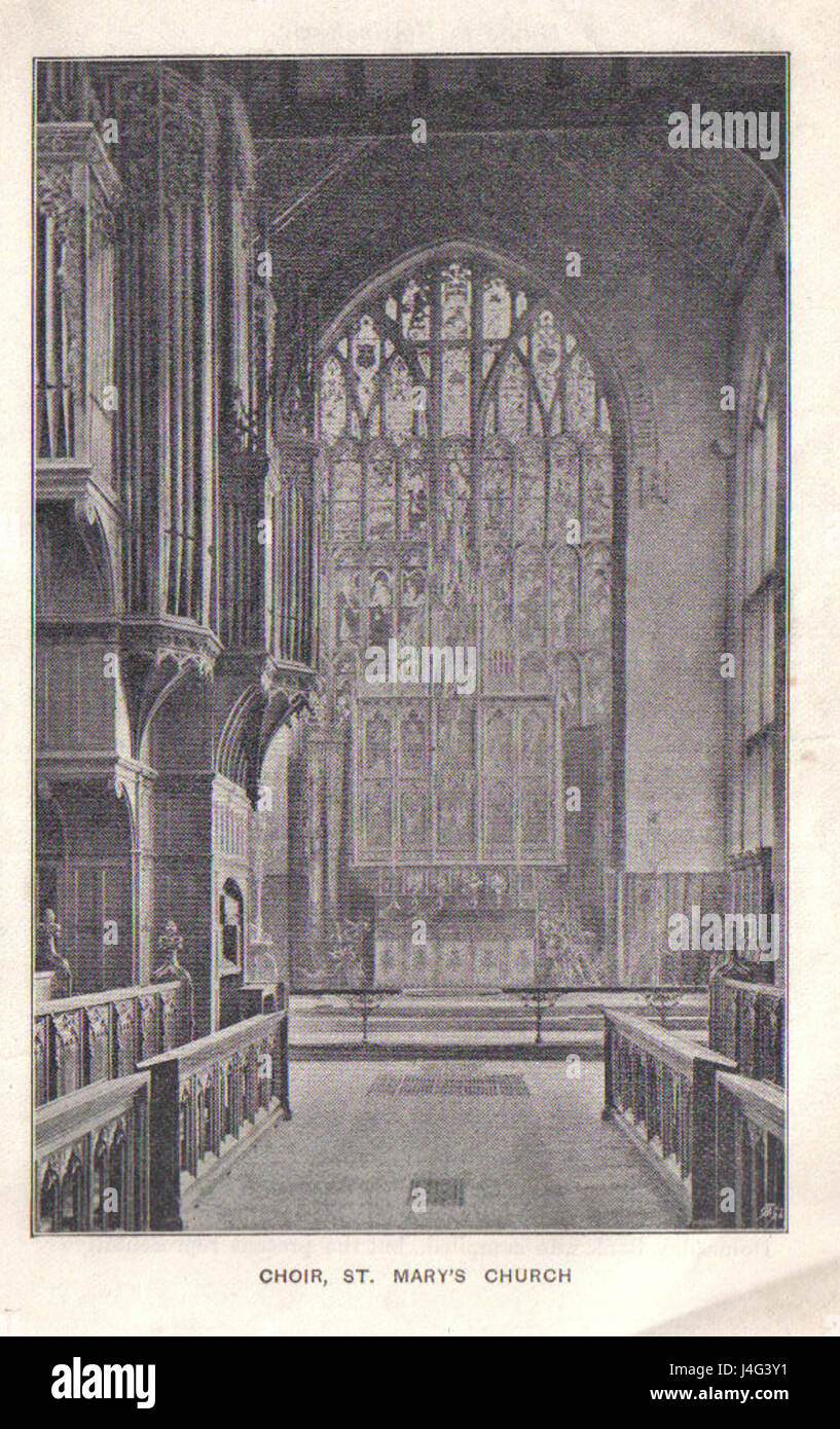 St. Mary's Church, Nottingham. Chancel 1897 Stock Photo - Alamy