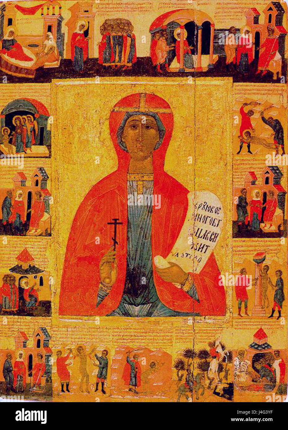 The icon of St. Paraskeva, created by the Tver school of iconography ...