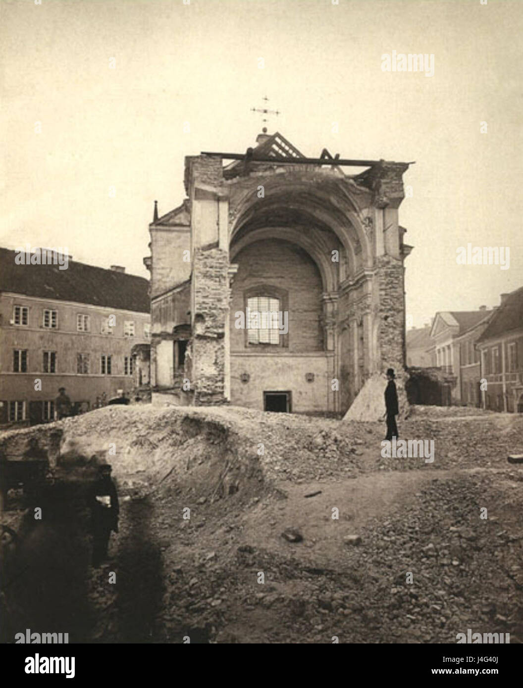 St Joseph Church demolition Stock Photo - Alamy