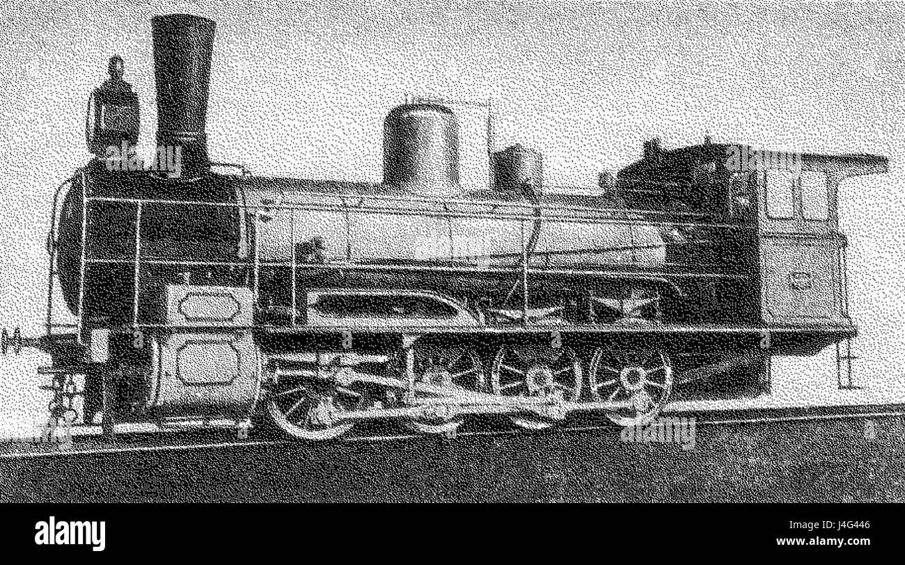 This image shows a steam locomotive of type 396, a specific model used ...