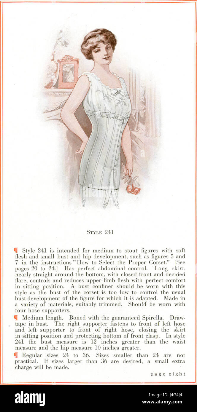 The Spirella Corsets 1913 catalog page 8 features advertisements and ...