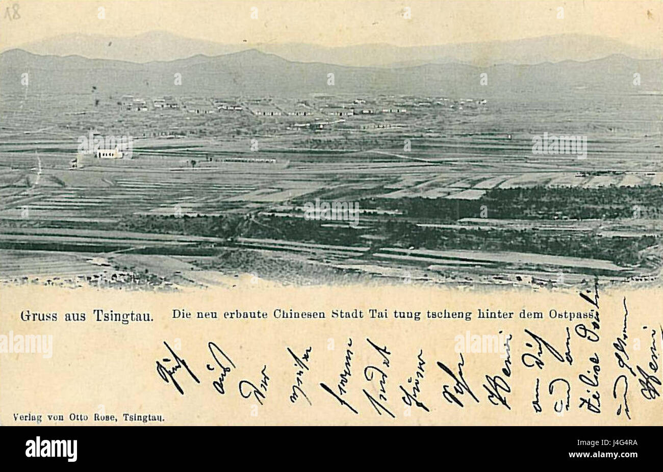 This historical image of Tai Tung Tscheng behind the East Pass in 1904 ...