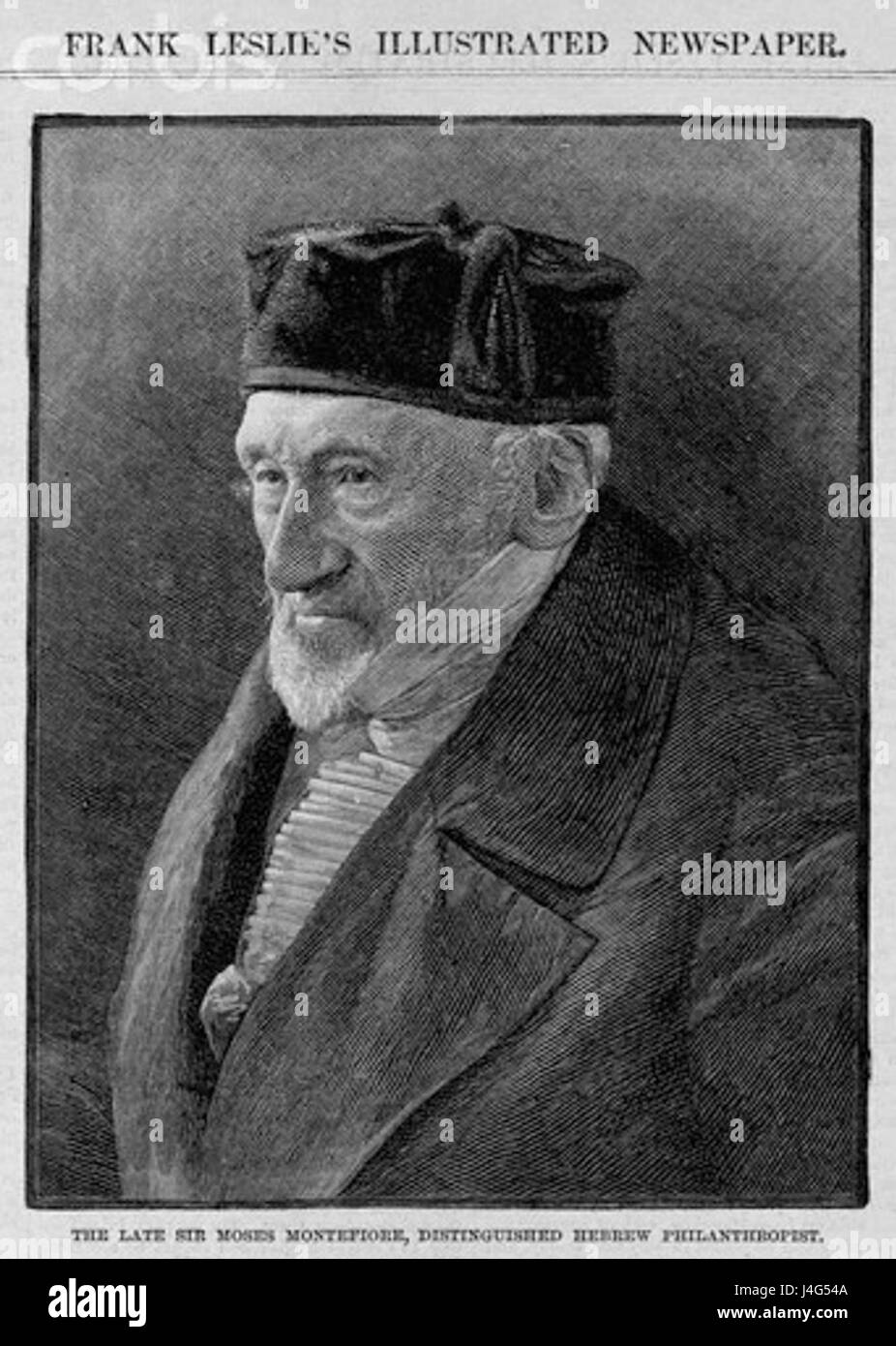 This engraving of Sir Moses Montefiore, a prominent British financier ...