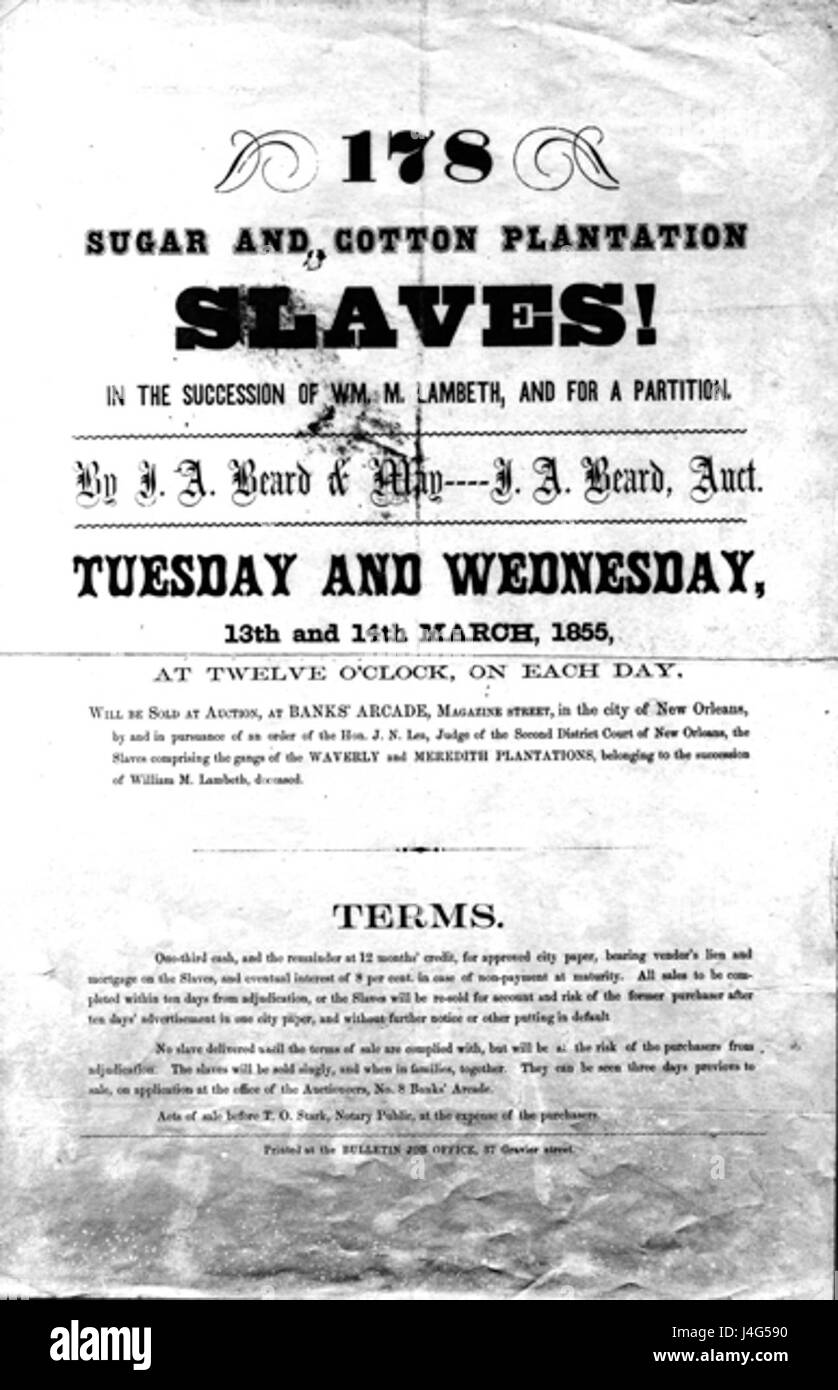 Slaves plantation hi-res stock photography and images - Alamy