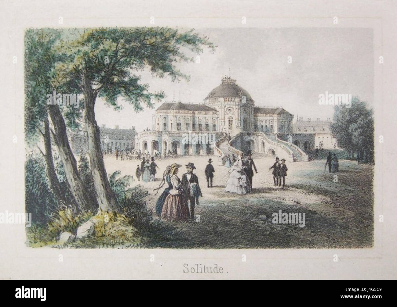 'Stuttgart Solitude um 1850' refers to a historical image or record of ...